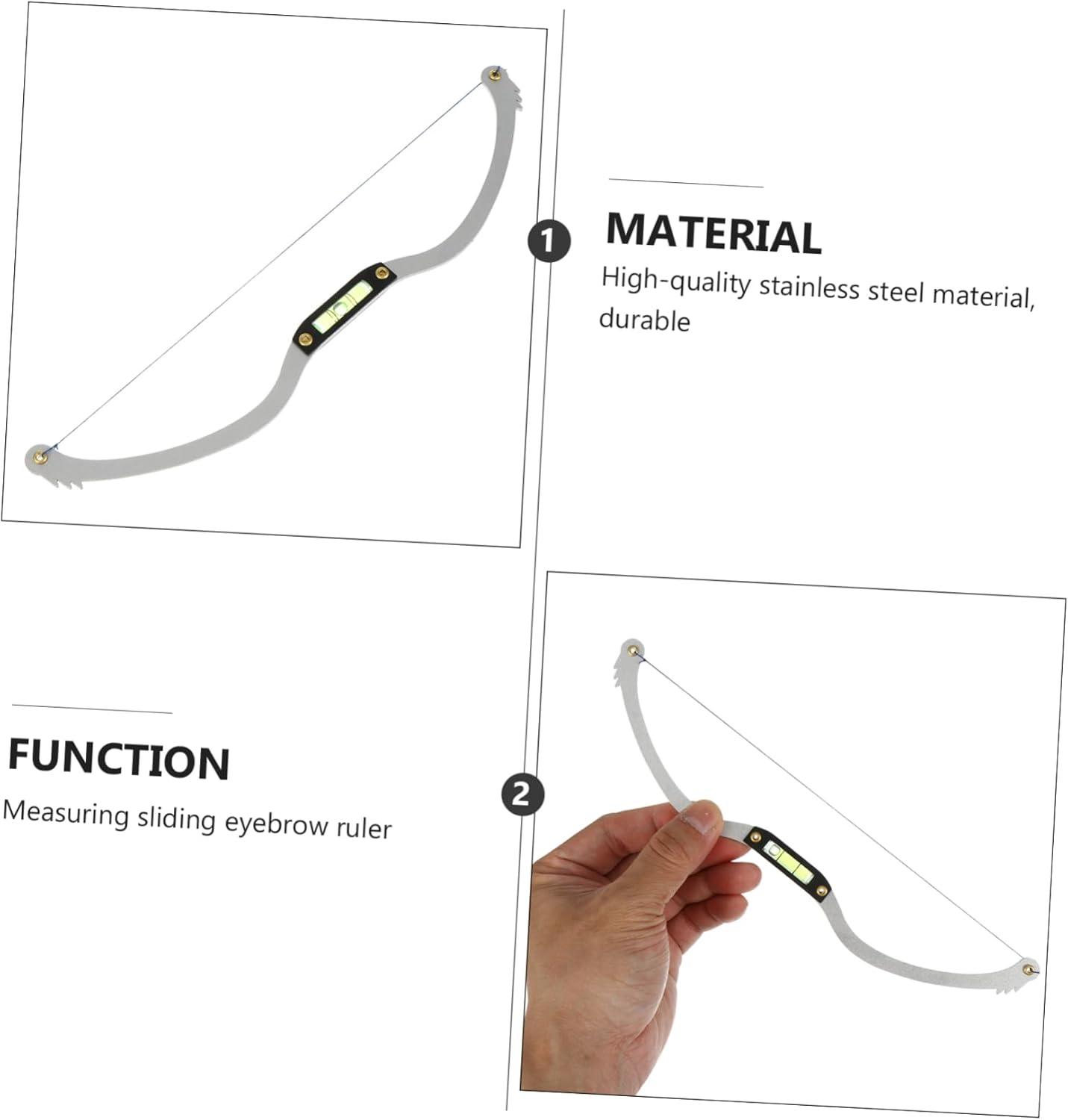FOMIYES 3pcs Bow Eyebrow Ruler Metal Dies Brow Mapping Ruler Eyebrow ...