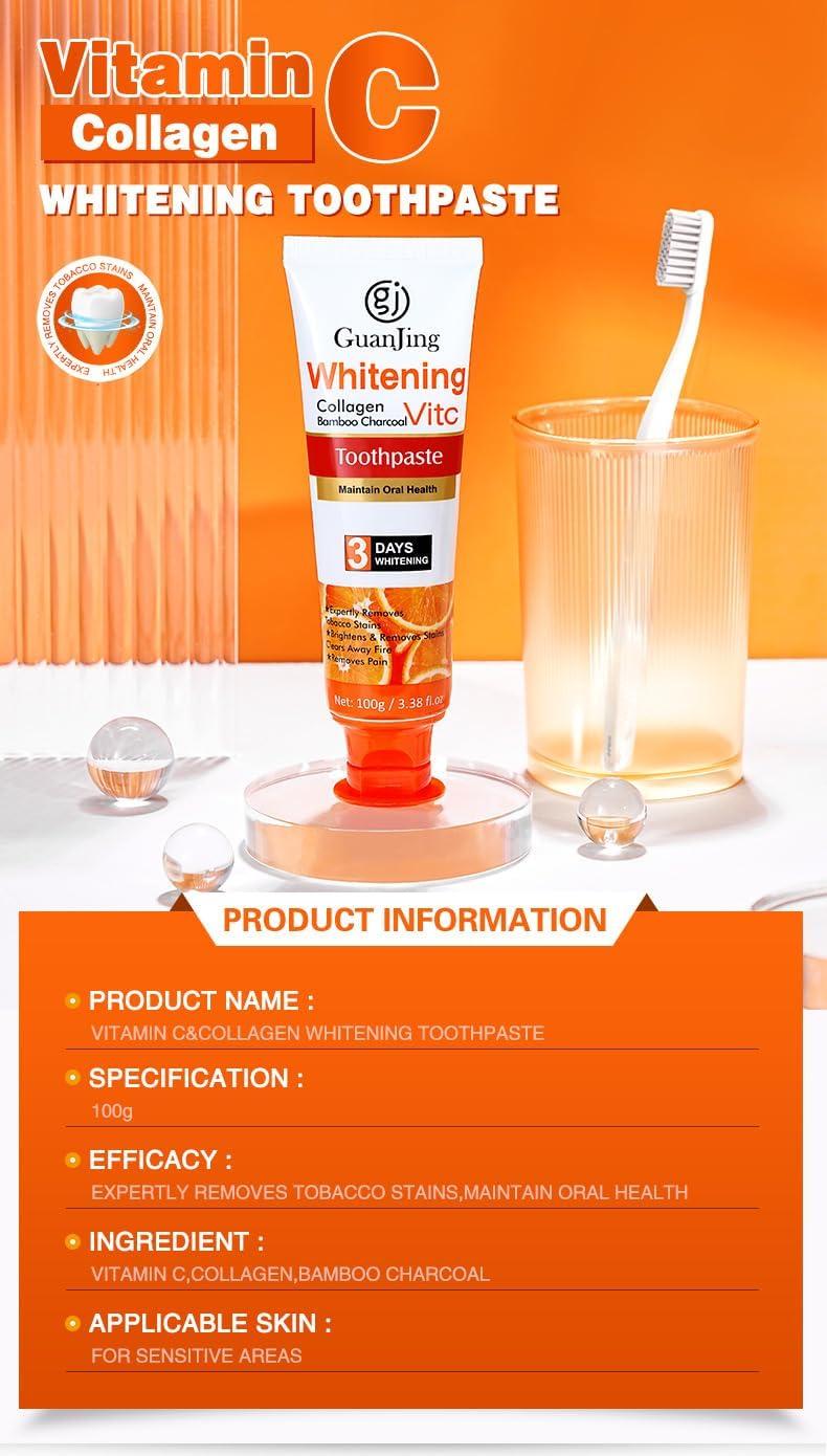Vitamin C Toothpaste for Stain Removal & Teeth Whitening | Premium Oral ...
