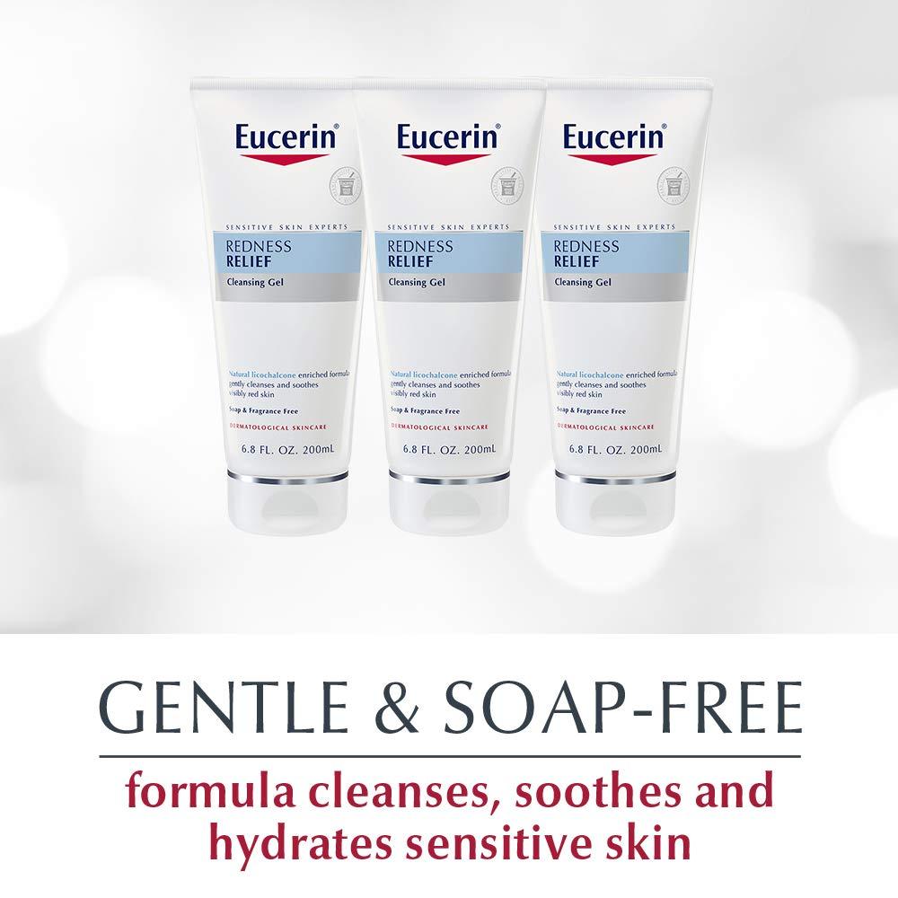 Eucerin Redness Relief Cleansing Gel - Fragrance Free 6.8 oz | Soothes ...