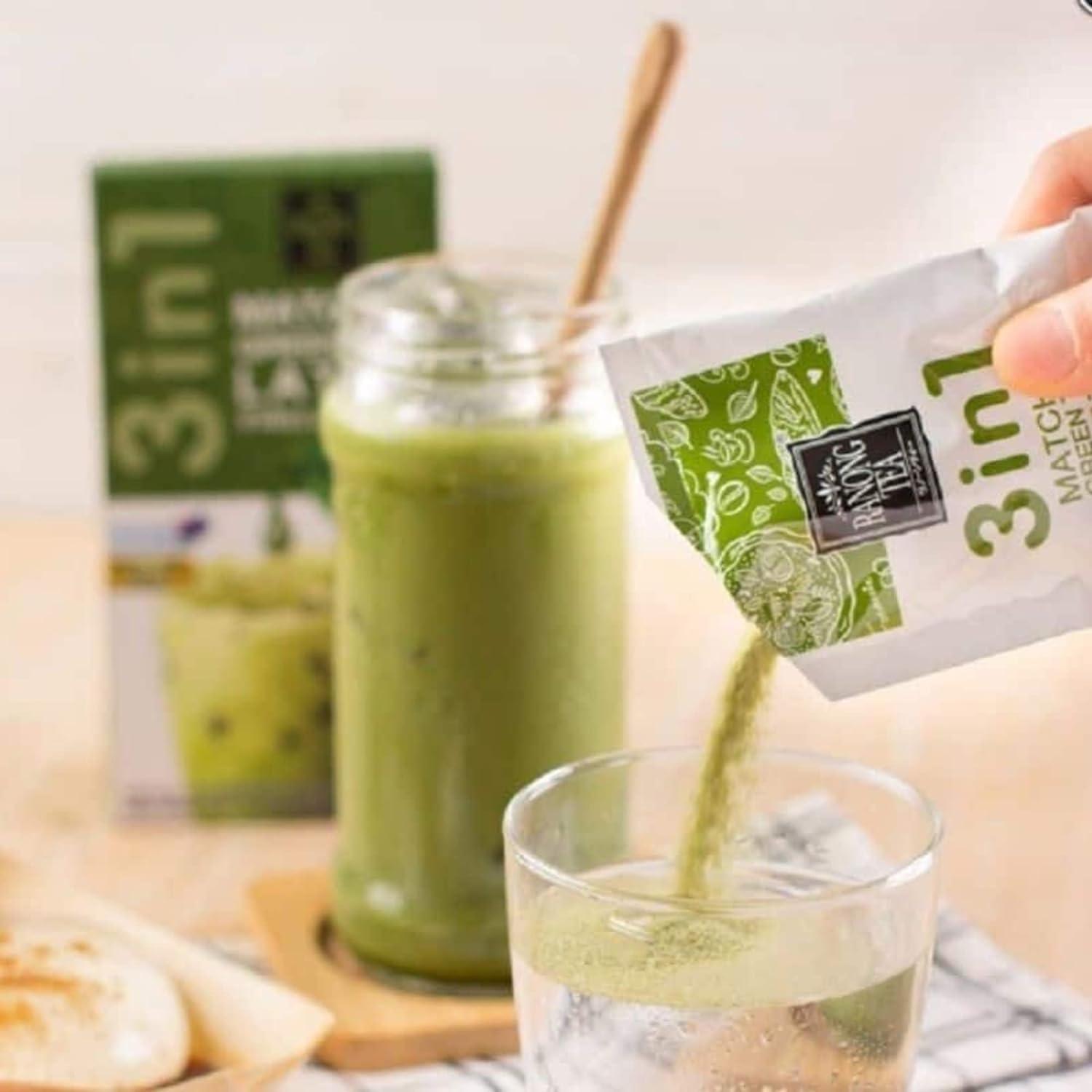 Ranong Tea 3 in 1 Matcha Green Tea Latte Instant Thai Mix (7 Sachets, 161g) | Buy Now with ...