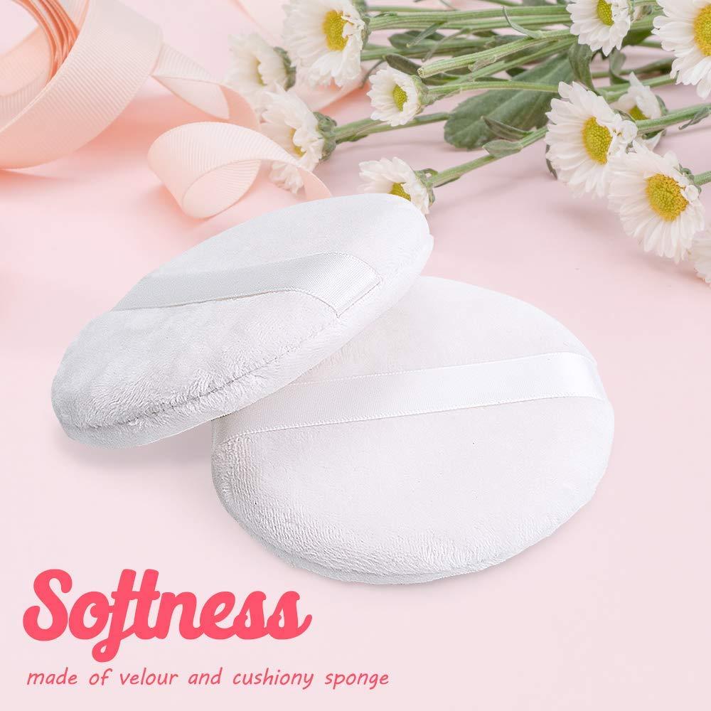 Topwon 4 Inch Washable Body Powder Puff Set - Soft & Furry - 3Pcs | Buy ...