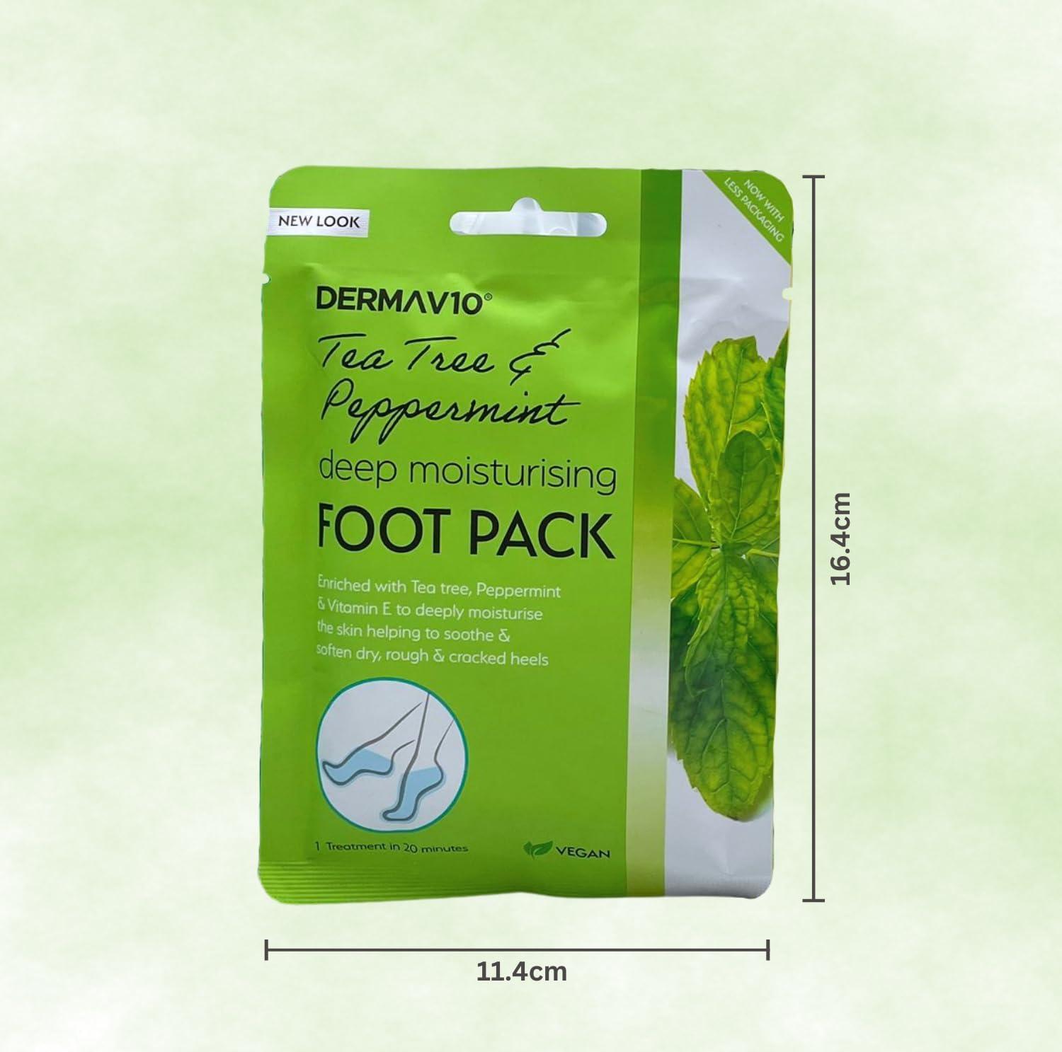 Deep Moisturising Foot Mask Pack and Exfoliating Foot Scrub with Foot ...