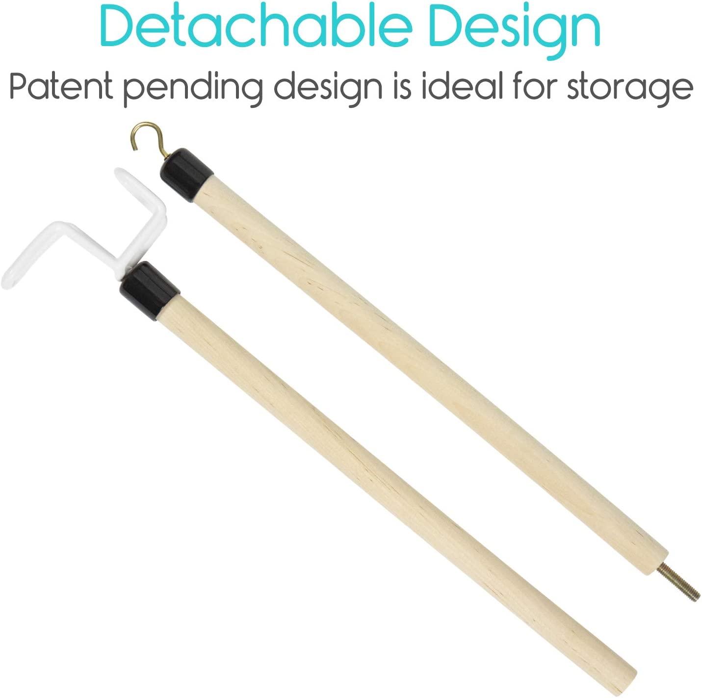 Vive Dressing Stick with Zipper Puller (27 Inch) - Sock Remover Tool ...