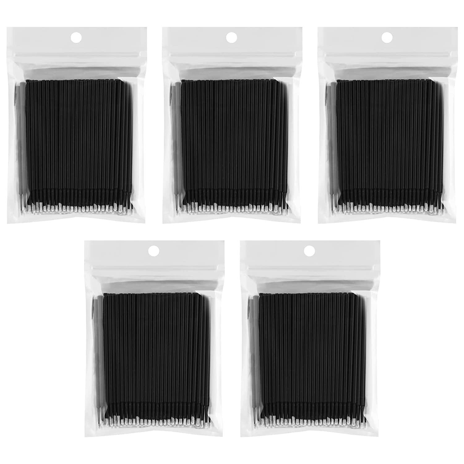 500 PCS Black Disposable Microbrush Applicators - Perfect for Eyelash ...