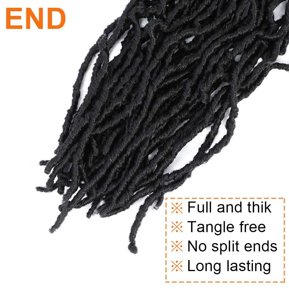 32 Inch Soft Locs Crochet Hair | Andromeda Natural Black | 21 Strands ...