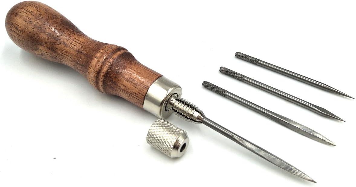 4 in 1 leathercraft Sewing Awl Leather Stitching Awl for Leather Sewing ...