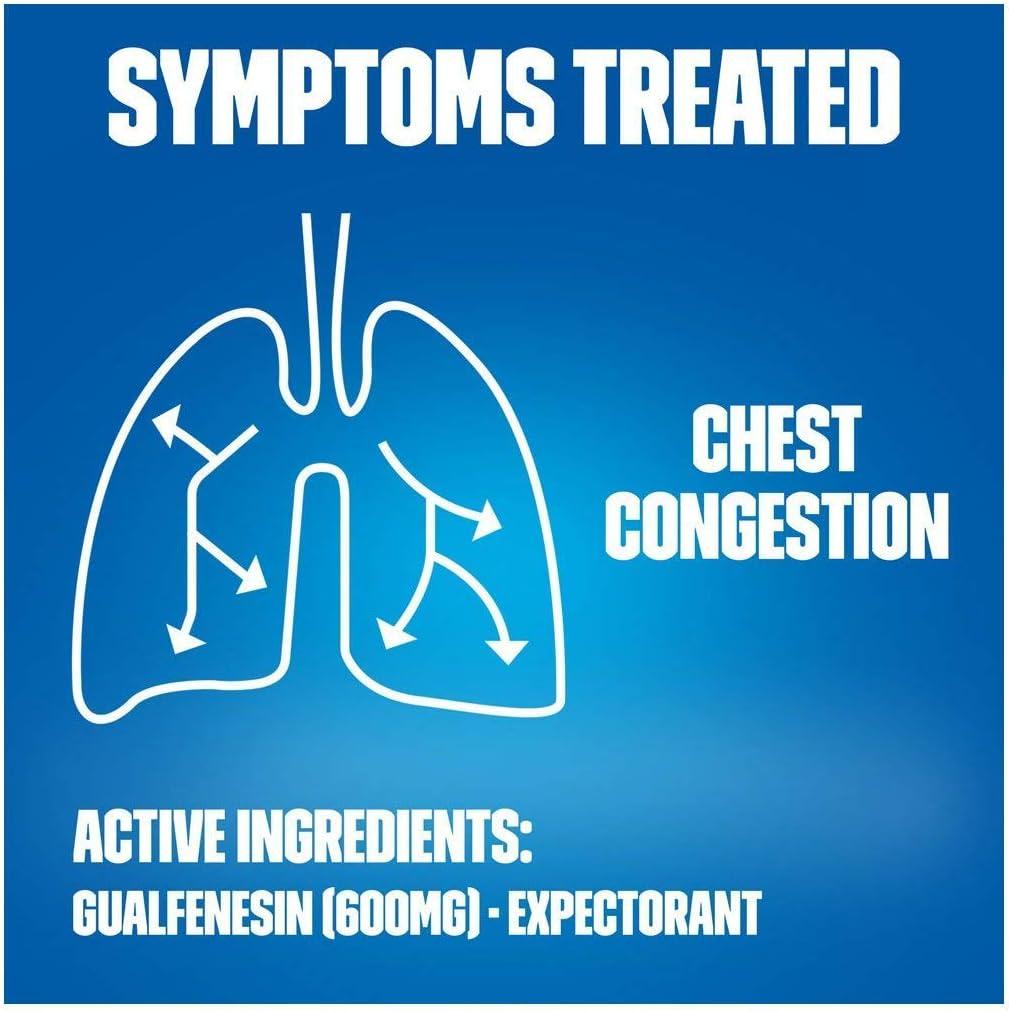 Mucinex 12 Hour Max Strength Chest Congestion Tablets 600mg Guaifenesin ...