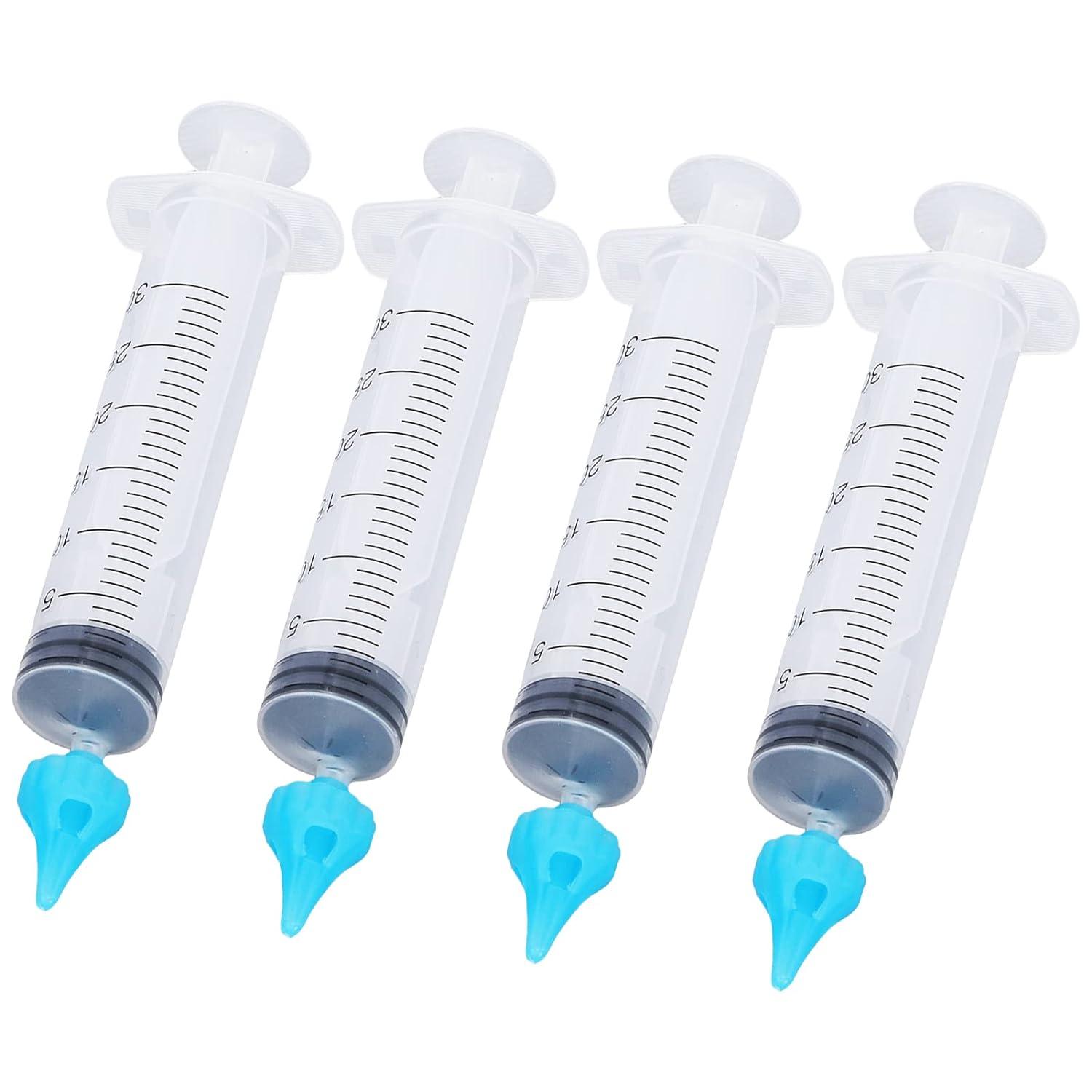 Portable Ear Syringe Irrigation Set - Pack of 4 | Gentle Ear Cleaning ...