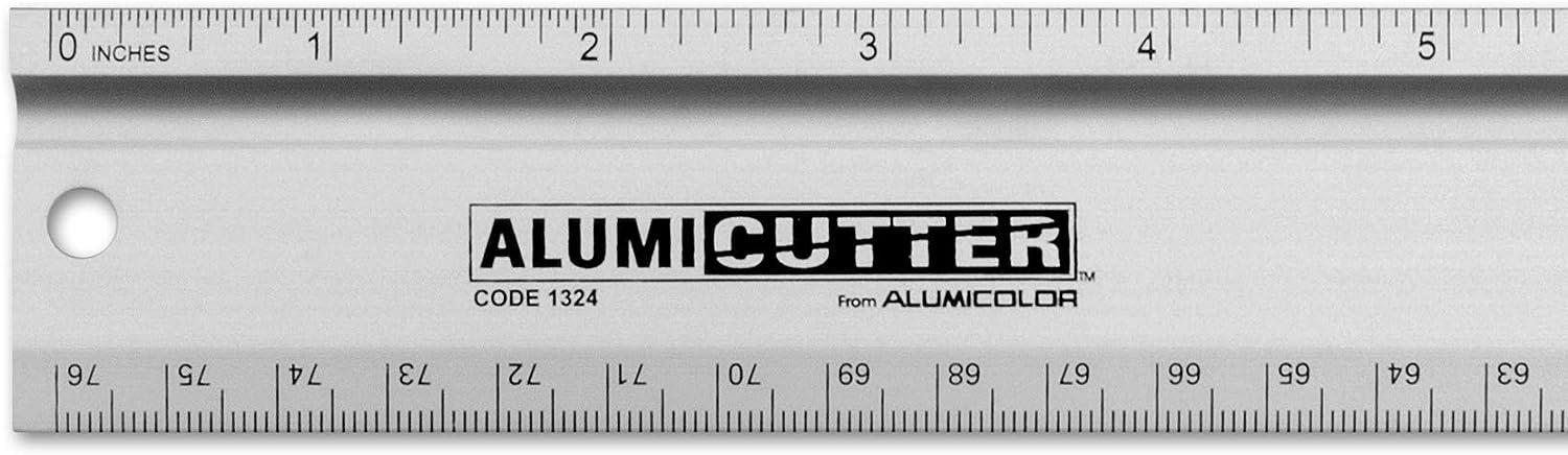 Alumicolor AlumiCutter Aluminum Straight Edge w/Inch and Metric ...