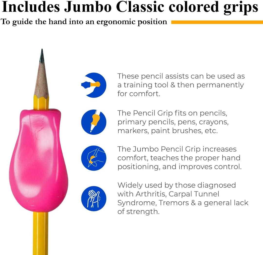 The Pencil Grip JUMBO Gripper 12 Count Classic Colors Set (TPG-11412 ...