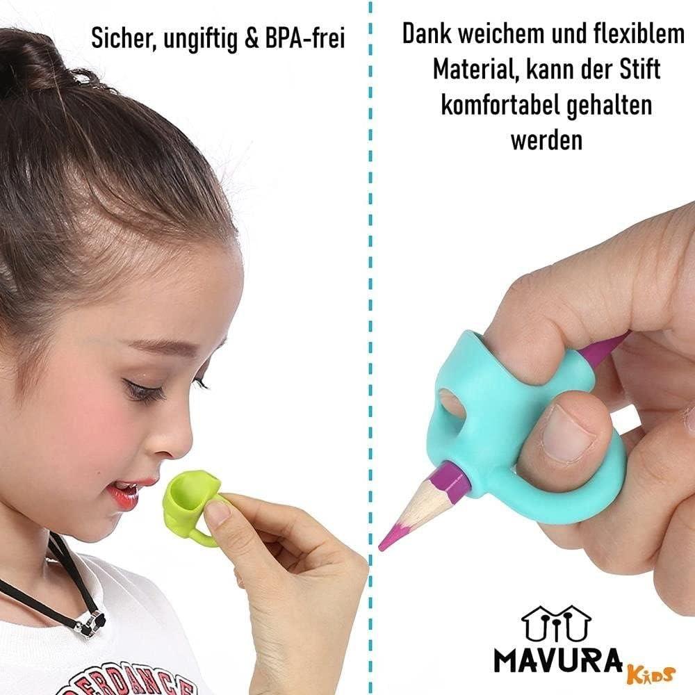 Mavurakids Ergonomic Writing Aid Pencil Grips for Children | Left ...
