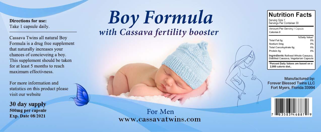 Cassava Twins Baby Boy Formula for Men Fertility Booster - Pack of 2 ...