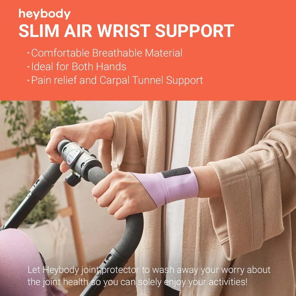 Heybody Slim Air Wrist Support Strap - Fitness Daily Comfort for Carpal Tunnel, Arthritis, and ...