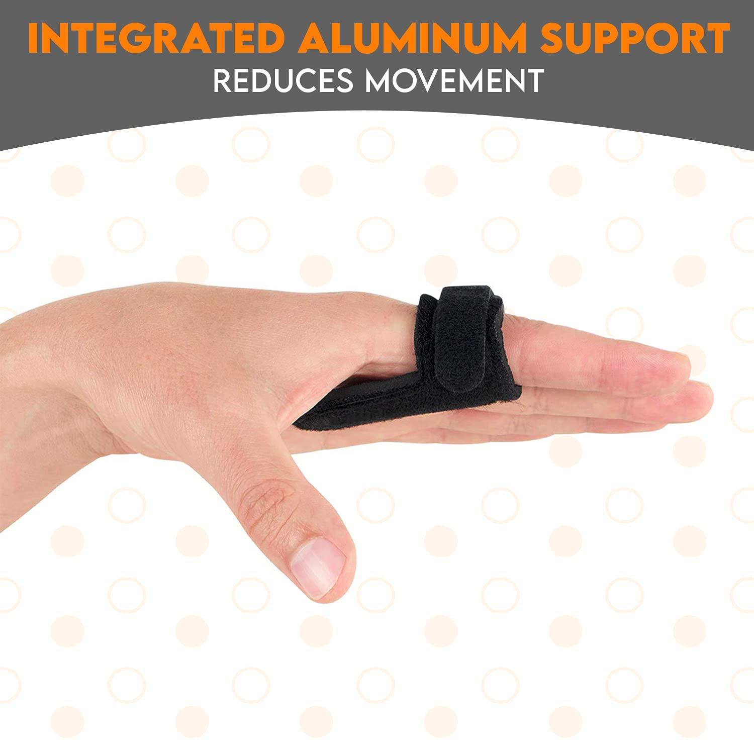 Trigger Finger Splint Brace - 2 Pack Adjustable Support for Tendonitis ...