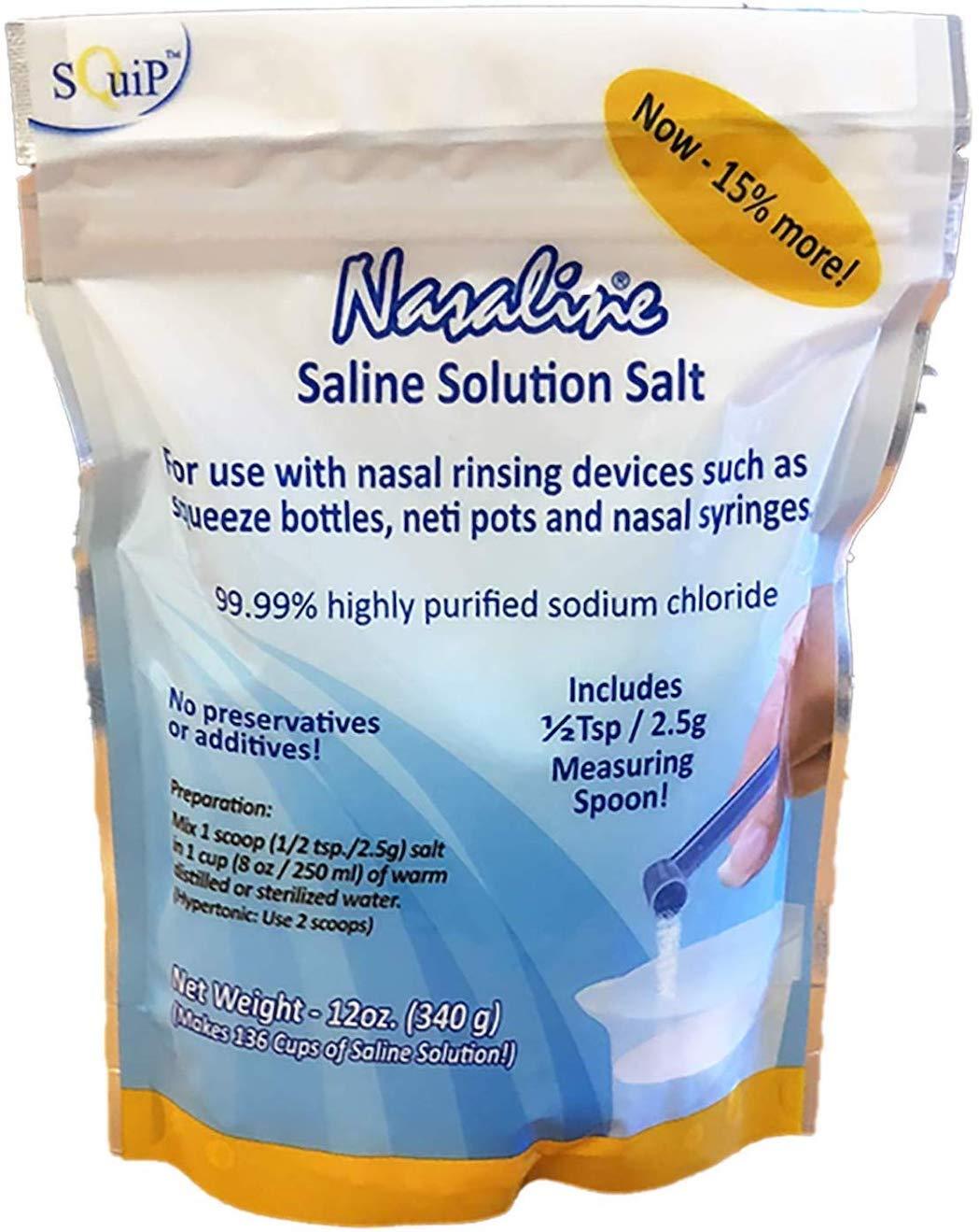 Nasaline Salt - 12 oz Pouch | New Edition | Natural Nasal Moisturizing ...