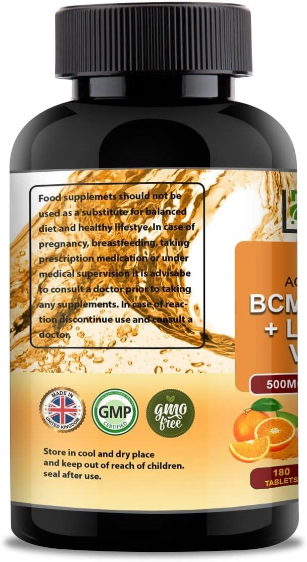 BCM-95 Curcumin + Liposomal Vitamin C 1000mg - 180 Tablets | Zinc ...