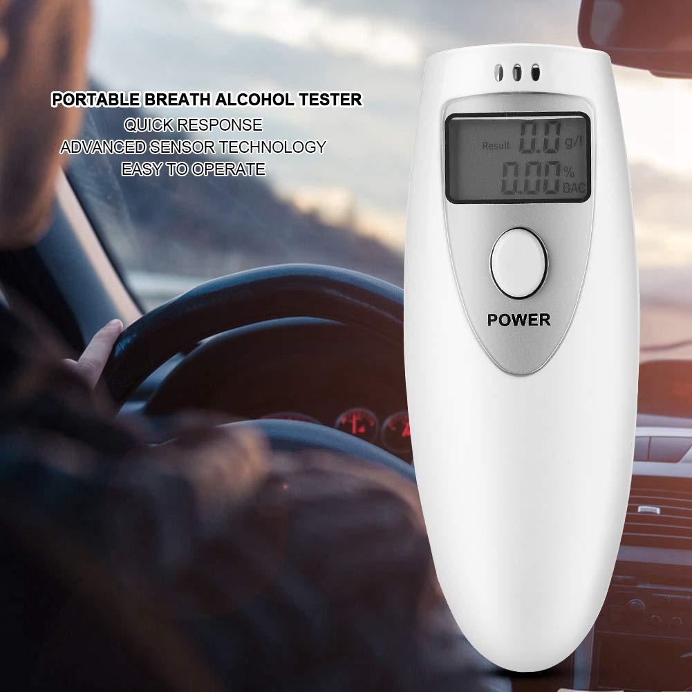 FastUU White Breathalyzer Alcohol Tester LCD Screen - Digital Handheld ...