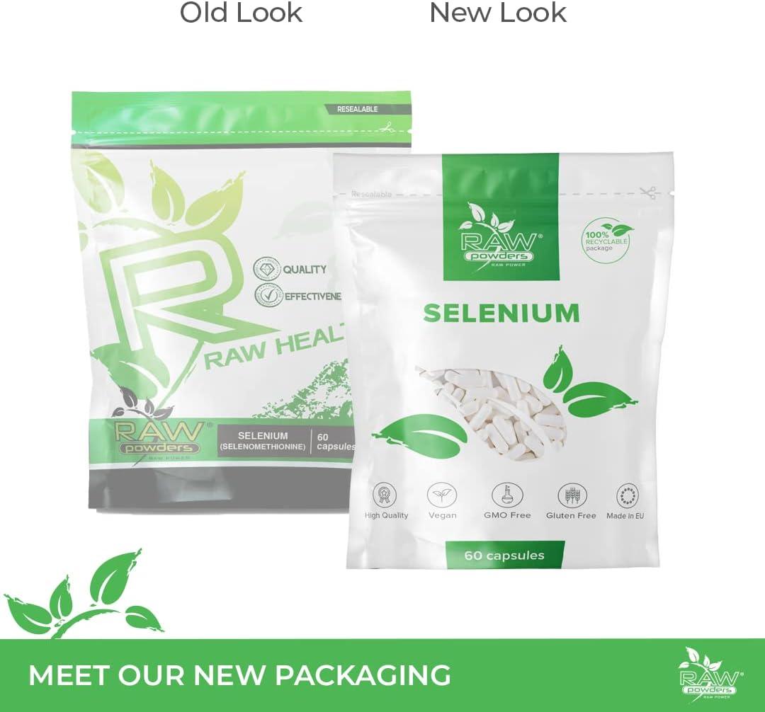 Selenium 200 mcg High Strength Capsules - Vegan Antioxidant Supplement ...