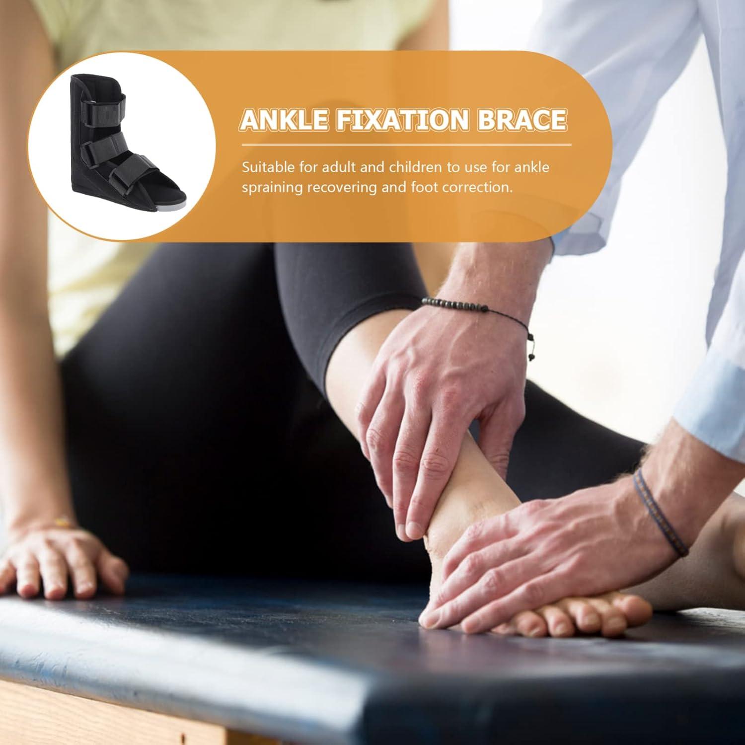 FOMIYES Adjustable Ankle Walker Brace | Fracture Boot & Foot Stabilizer ...