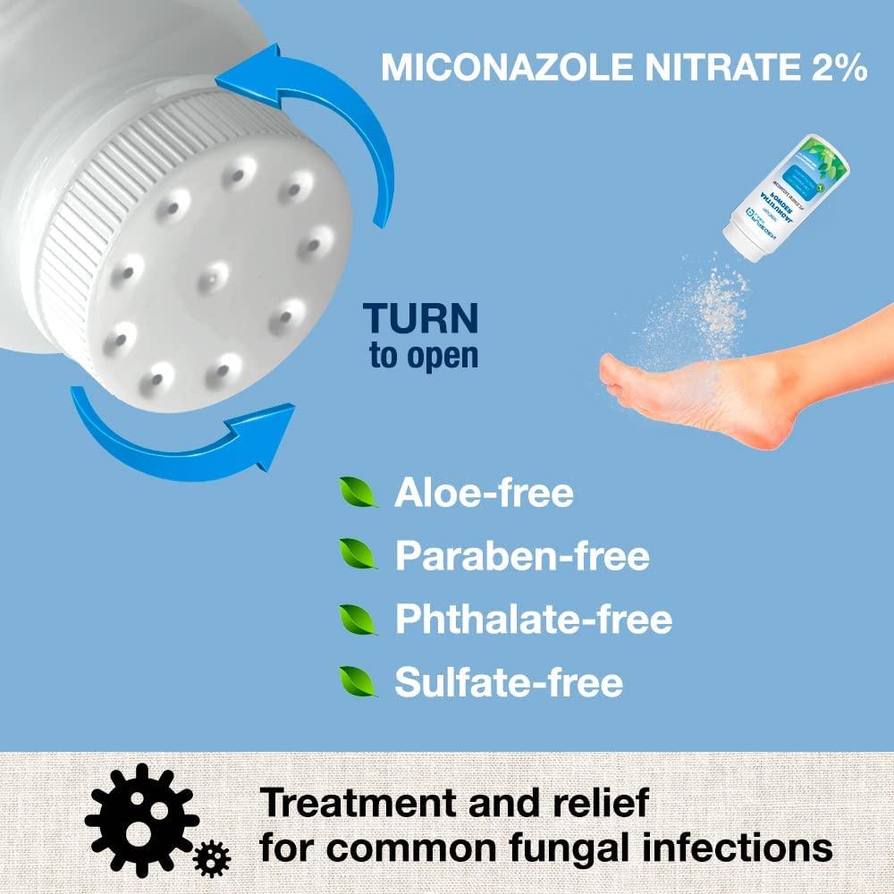 Puregen Labs Antifungal Powder with 2% Miconazole Nitrate - 3 oz (85g ...