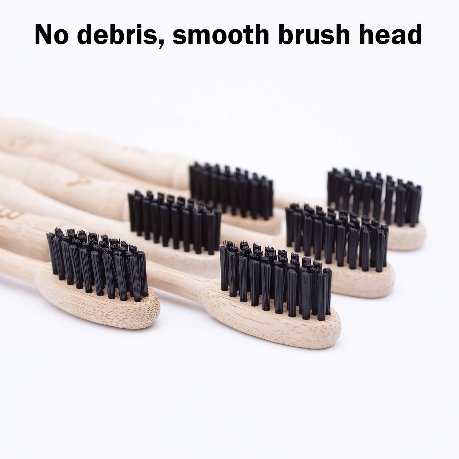 Organic Bamboo Toothbrushes - Vegan, Biodegradable, Eco-Friendly (Pack ...