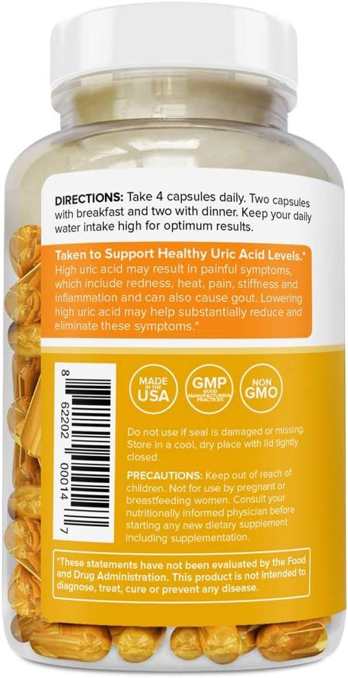 Inflamazol Uric Acid Cleanse & Joint Support - 120 Vegetarian Capsules ...