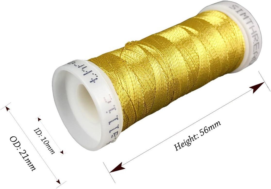 Simthread 200 Yards Metallic Embroidery Thread Set for Home Machines ...