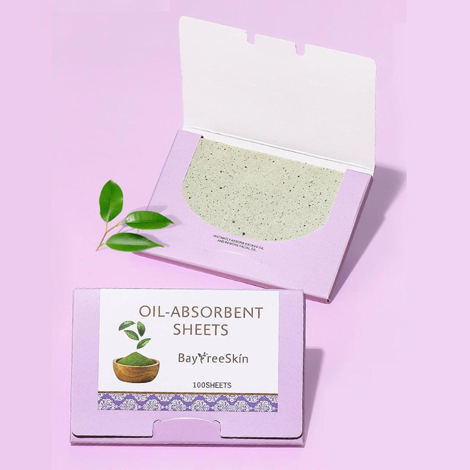 Oil Absorbing Sheets Roller | Natural Green Tea Blotting Paper - 100 ...