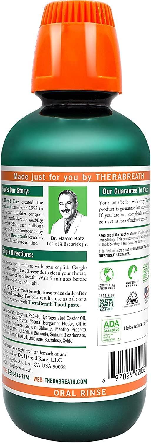 TheraBreath Fresh Breath Oral Rinse Rainforest Mint 16oz - Pack of 2 ...
