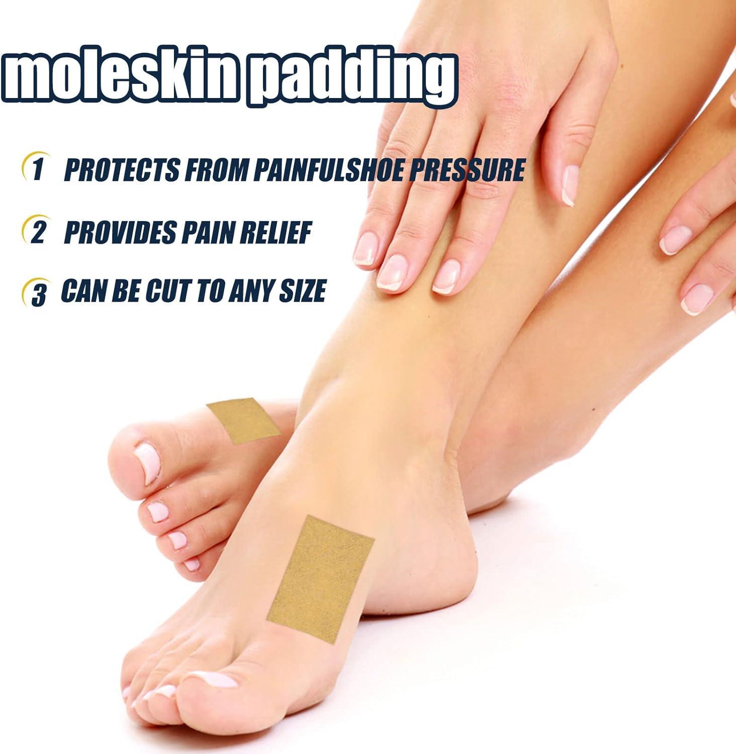Moleskin Padding for Feet - 10 Pack with Adhesive Backing - Reduce ...