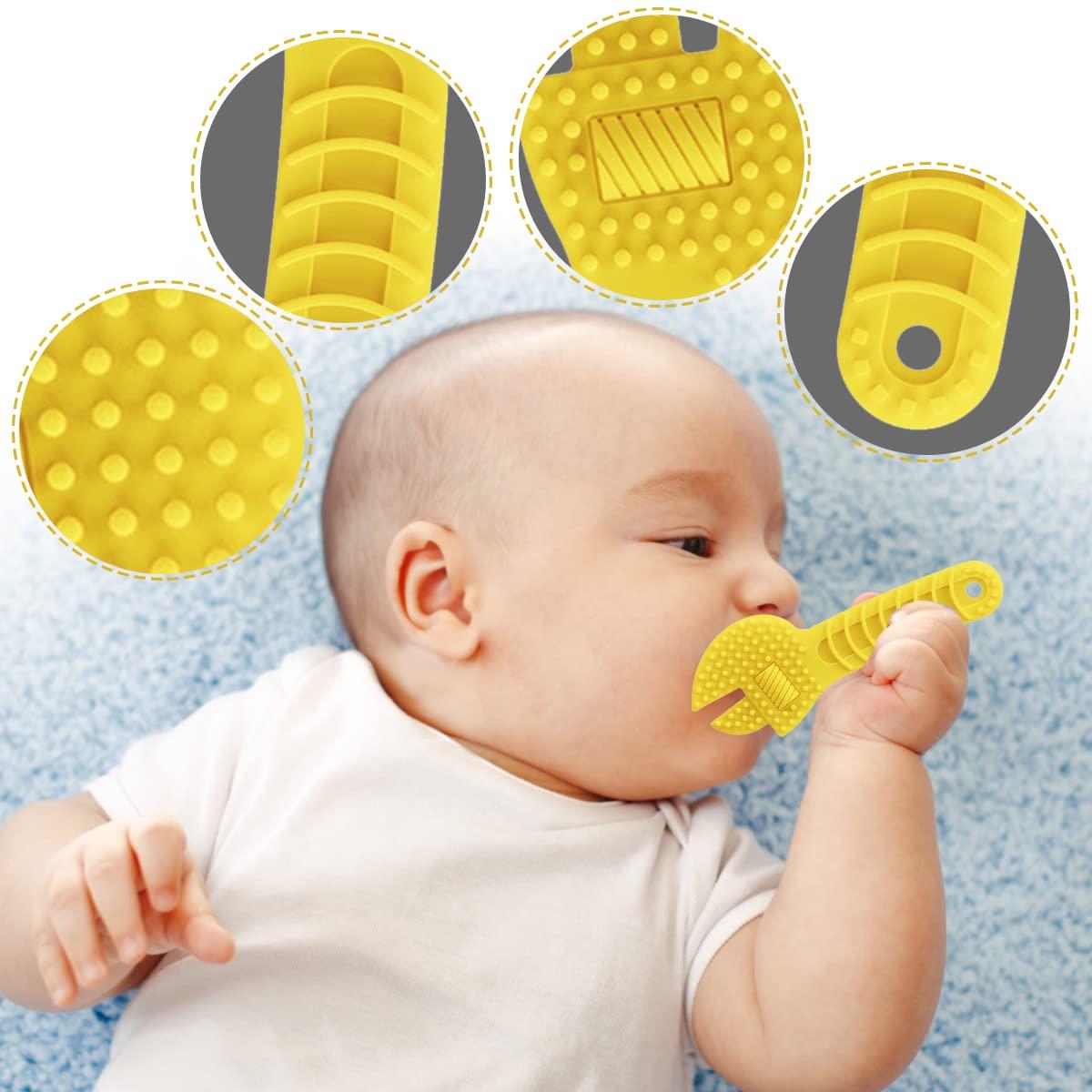 Baby Tooth Toy Set - 4-Part Silicone Chew Toys for Sensory Relief ...