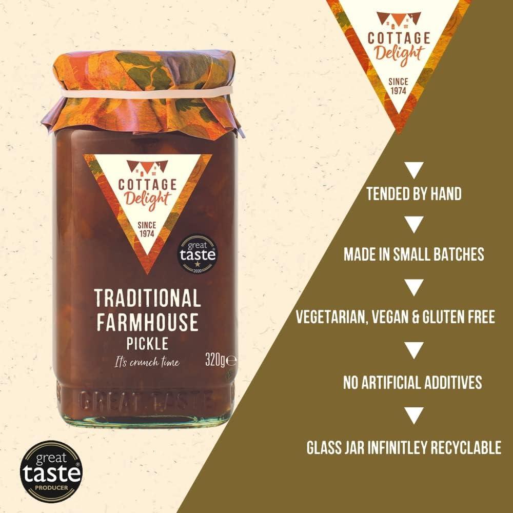 Cottage Delight Traditional Farmhouse Pickle 320g - Authentic Recipe (1 ...