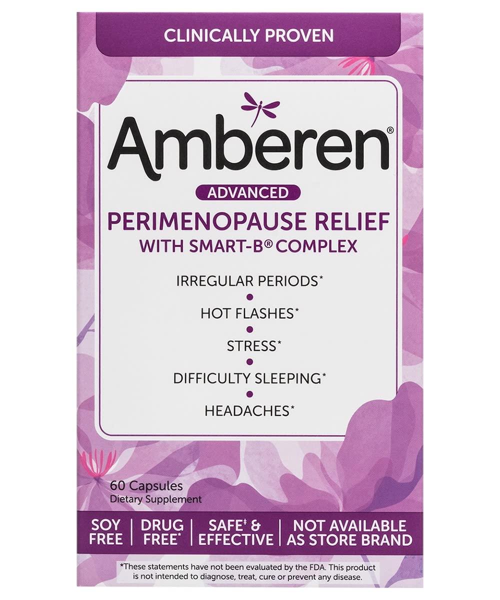Amberen Safe Multi-Symptom Perimenopause Relief 60 Count - Natural ...