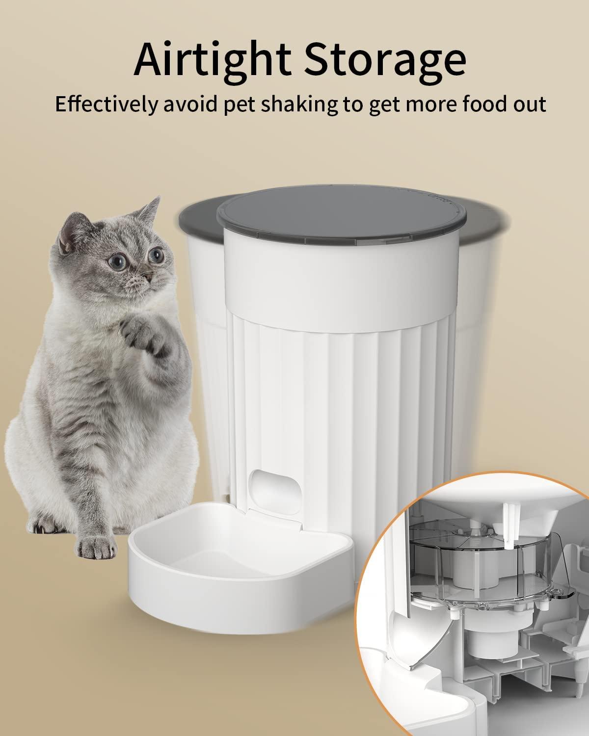 PAPIFEED Automatic Cat Feeder with APP Control | WiFi Smart Pet Food Dispenser for Cats, Rabbits ...
