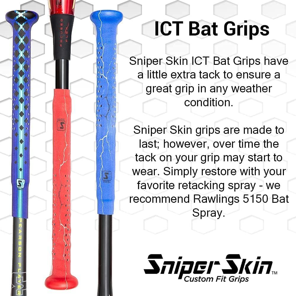 SNIPER SKIN Baseball & Softball ICT Bat Grip | Better Alternative to ...