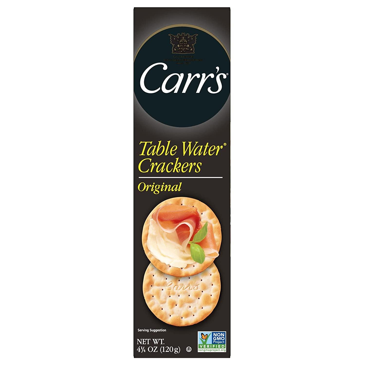 Carr's Table Water Crackers - Original Baked Snack Crackers - 4.25oz ...