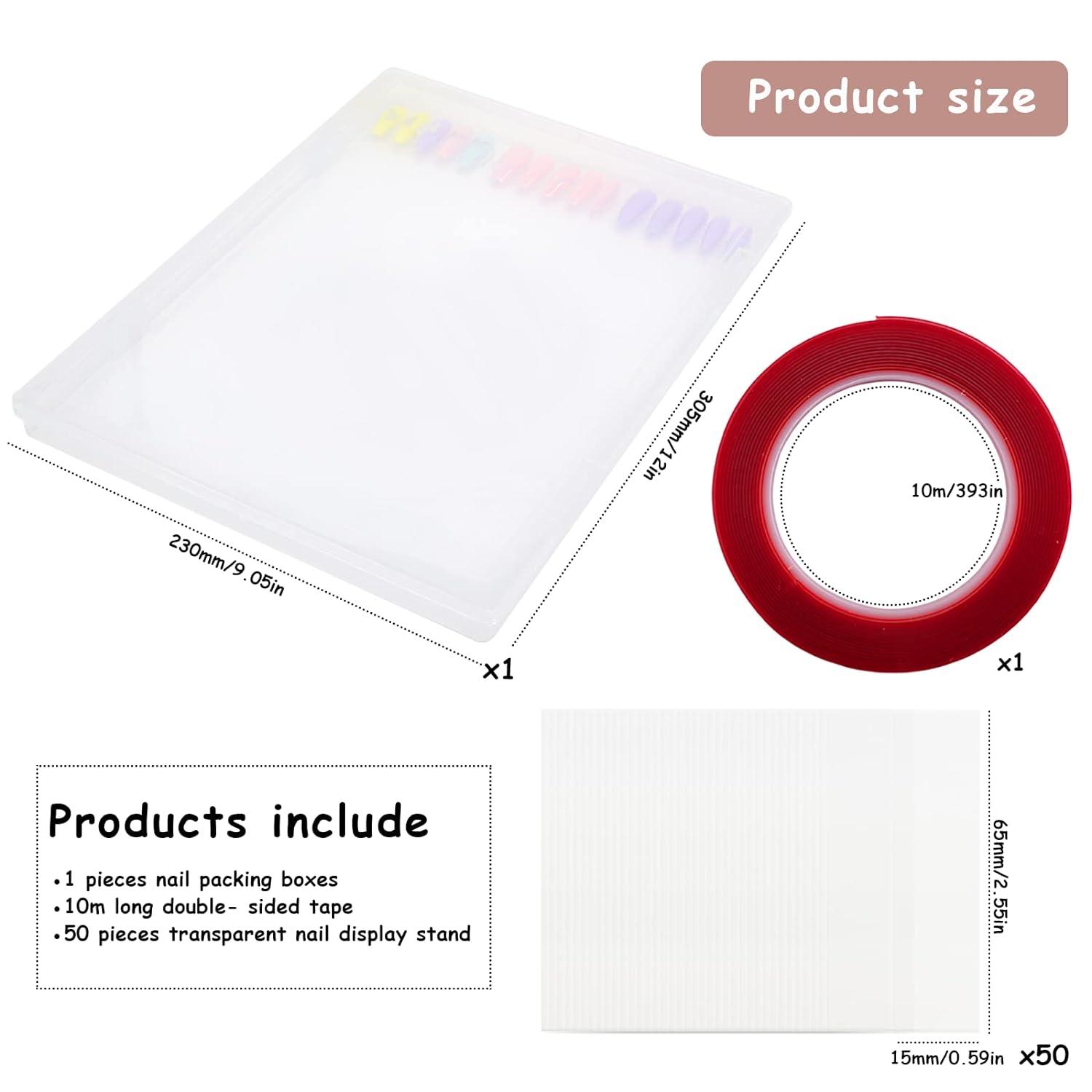 Press on Nails Storage Box with Tape & Acrylic Stand - Empty Nail ...