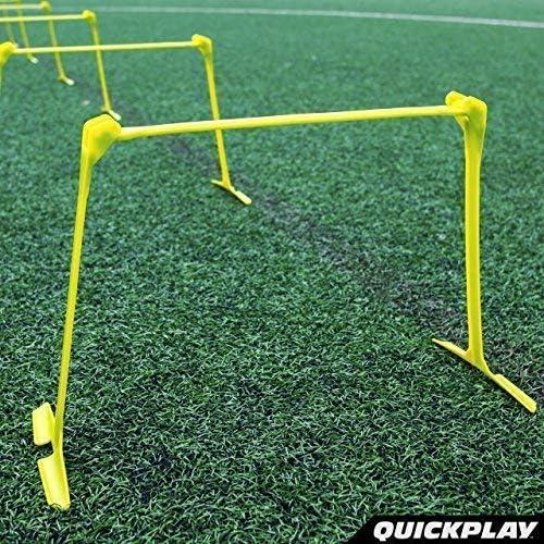 QUICKPLAY PRO Adjustable Height Speed Hurdles Set - 6 9 + 12 All-in-One Training Agility ...