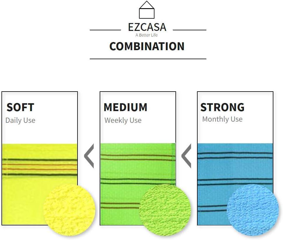 Large Exfoliating Bath Washcloth Gloves for Shower, Spa, Massage - Set ...