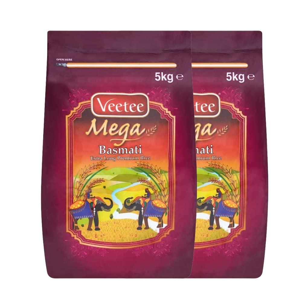 Veetee Mega Extra Long Basmati Rice | 5KG | Long Grain | Great Taste ...