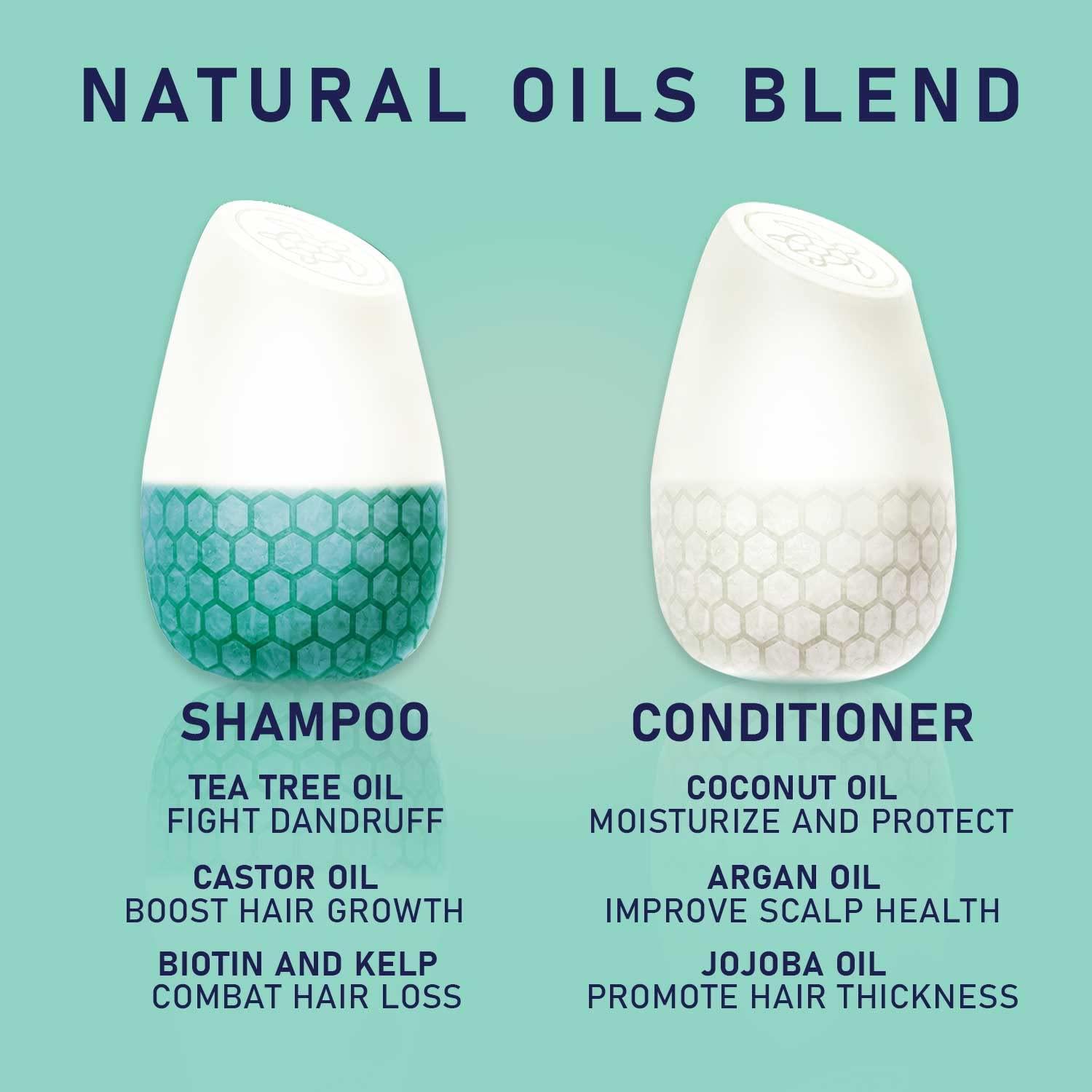 Tea Tree Shampoo & Conditioner Bar Set | Sulfate-Free, Natural ...