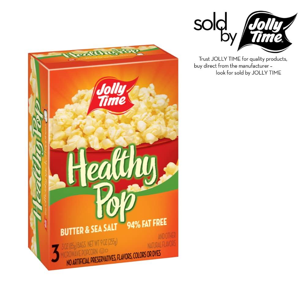 JOLLY TIME Healthy Pop Microwave Popcorn 4 Pack, Low Fat, Gluten Free ...