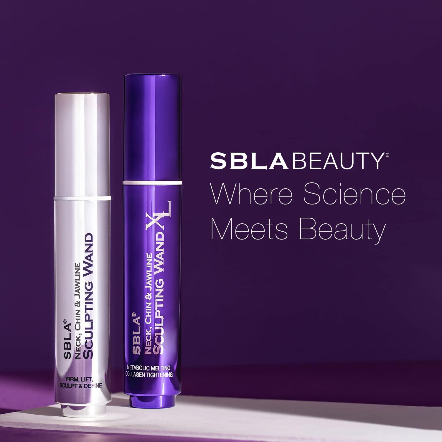 SBLA Beauty Neck Chin & Jawline Sculpting Wand Combo - Advanced Anti-Aging Serum for Firming ...