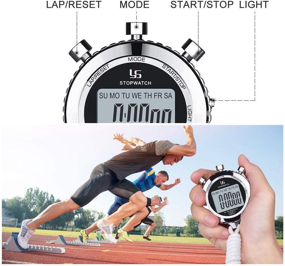 LAOPAO Metal Stopwatch Timer with Backlit | 1/100th Second Precision ...