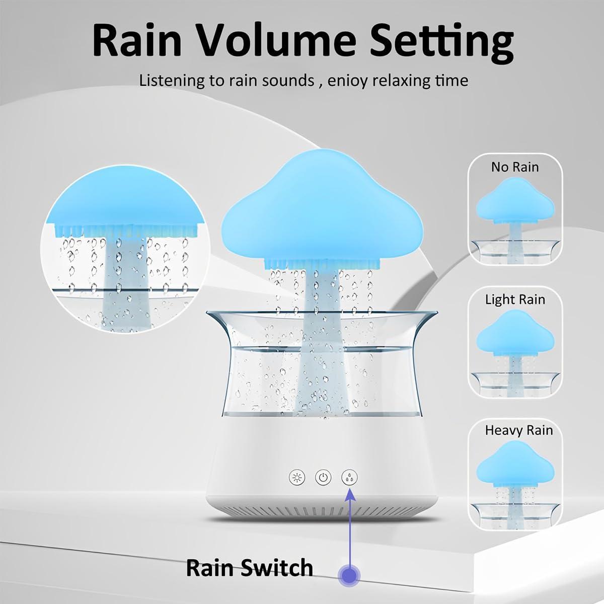 Cloud Rain Humidifier with Remote Control - 7 Color Changing Lights ...