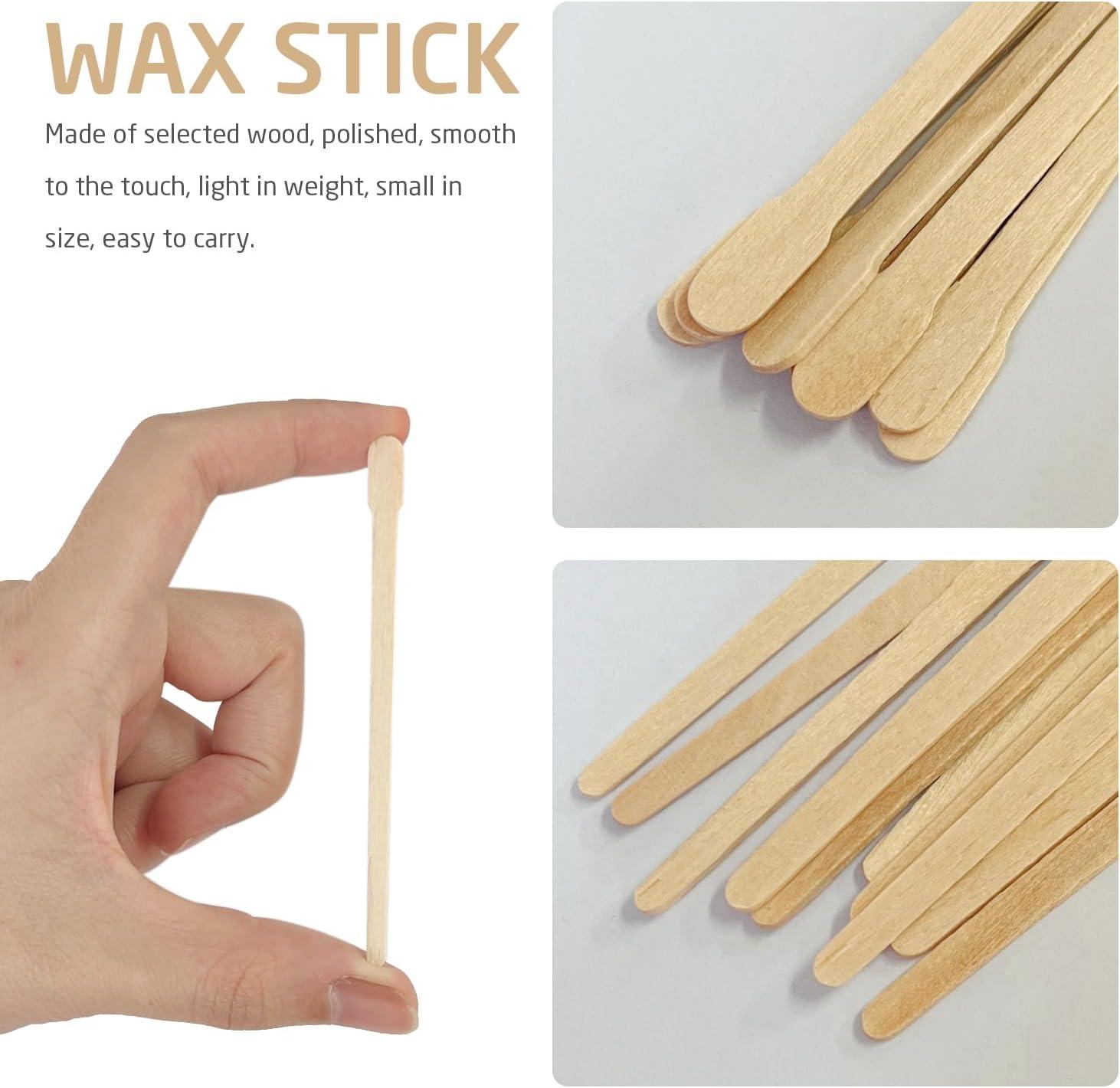 300PCS Waxing Sticks - Premium Body Hair Removal Applicator Wood ...