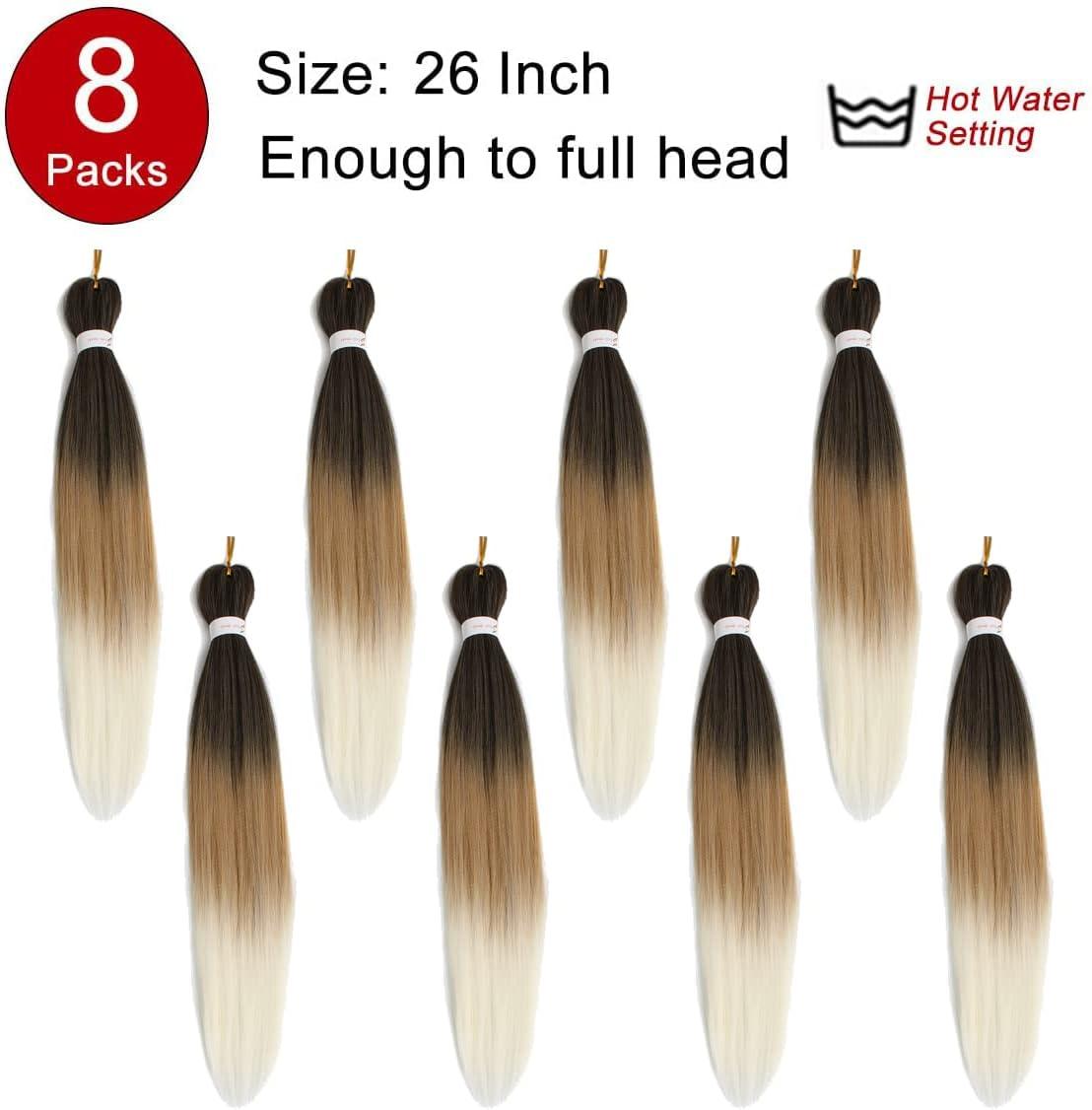 Xtrend 26 Inch EZ Braids 8Packs Ombre Pre-Stretched Easy Braiding Hair ...