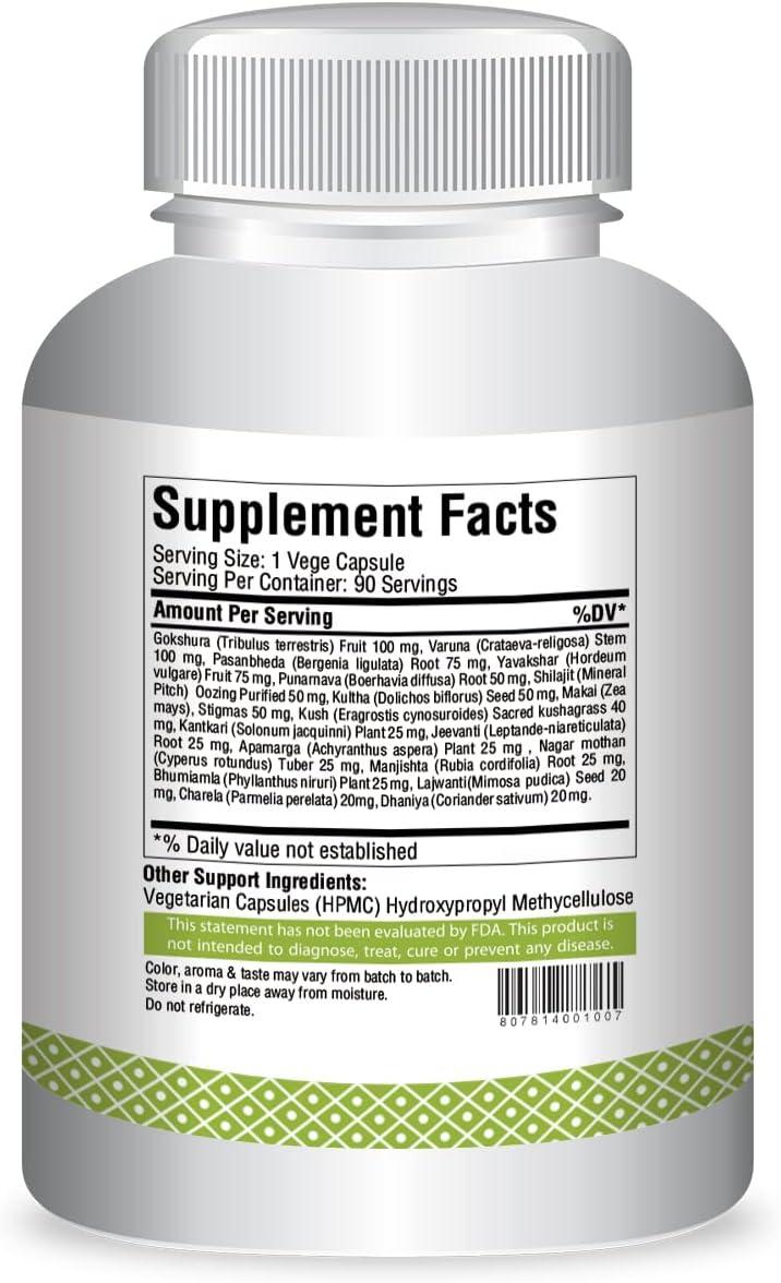 Uri-Flush Capsules - Ayurvedic Herbal Supplement for Kidney & Urinary ...