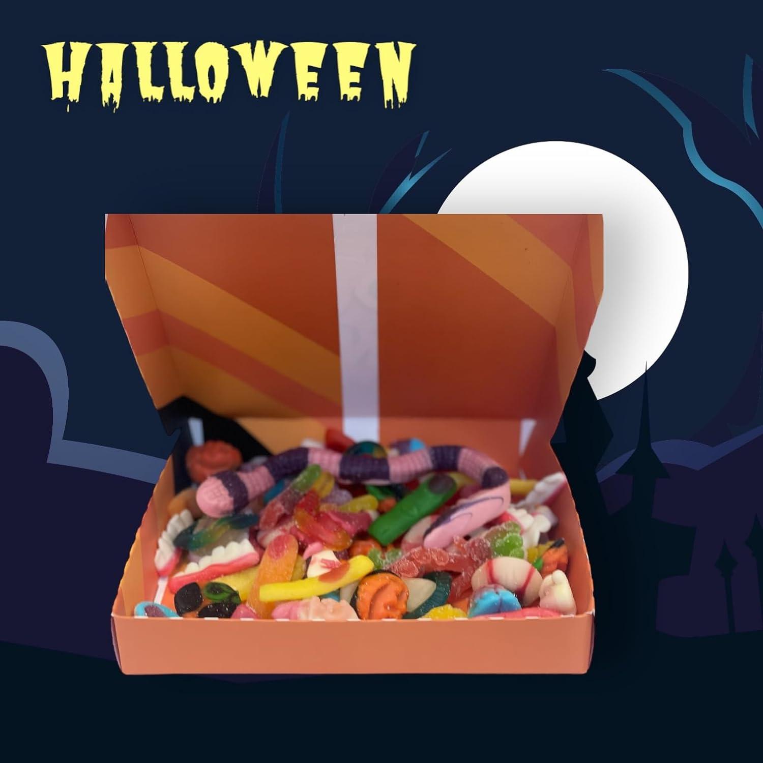 Halloween Spooky Sweet Mix - 500g Box of Gummy Spiders Jelly Bones ...