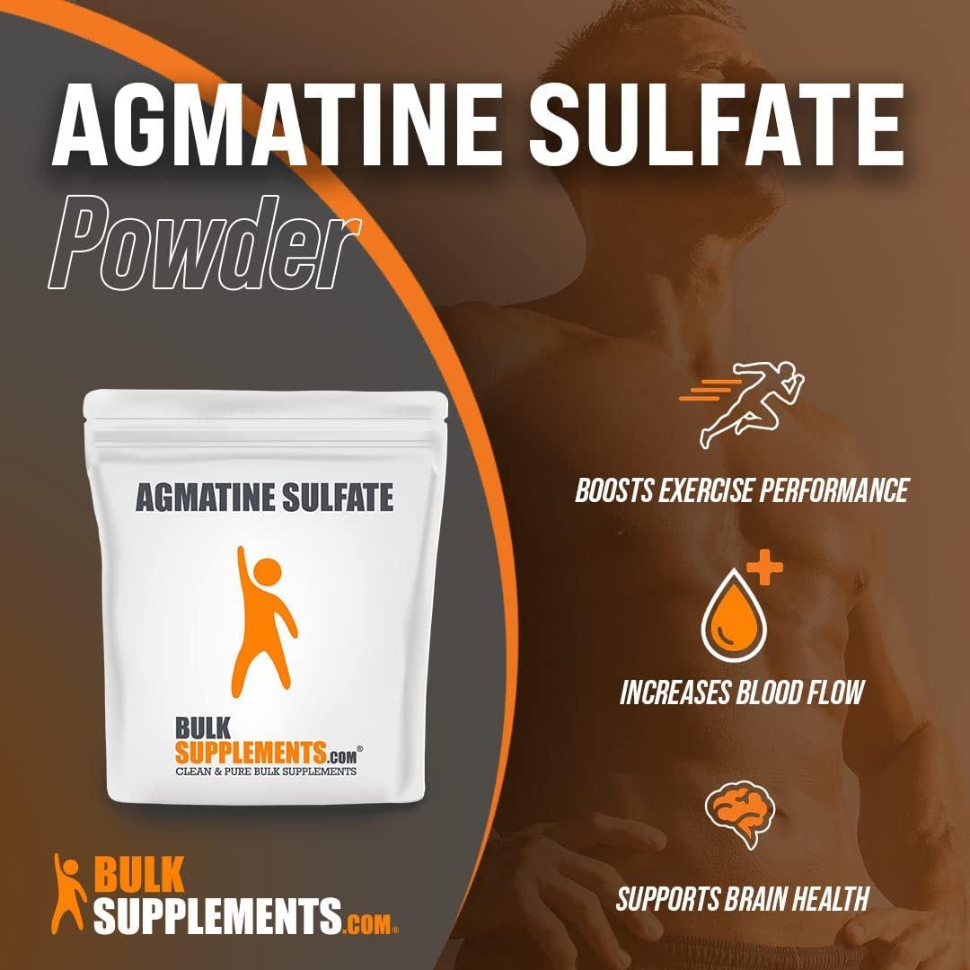 BulkSupplements.com Agmatine Sulfate Powder - Nitric Oxide Supplement - Pre-Workout Powder ...